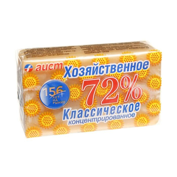 Мыло хозяйственное Аист "Классическое 72%", концентрированное, 150 г ...