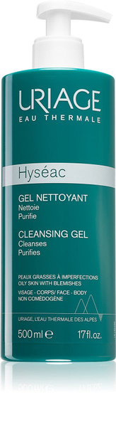 Uriage Hyseac Cleansing Gel - нежный очищающий гель для лица и тела ...
