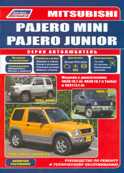 Mitsubishi Pajero Mini Pajero Junior Мод. с двигат. 4А30 (0,7 л.) 4А30 ...
