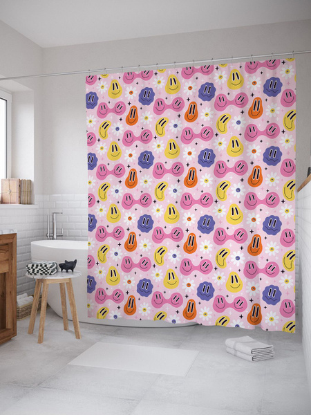 Штора для ванной 200x180 см JoyArty ширма плотные ширина 180 высота 200 ...