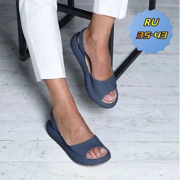 Босоножки Женский SYJYW Платформа Искусственная кожа, размер 36 Лето Молния купить c доставкой ...