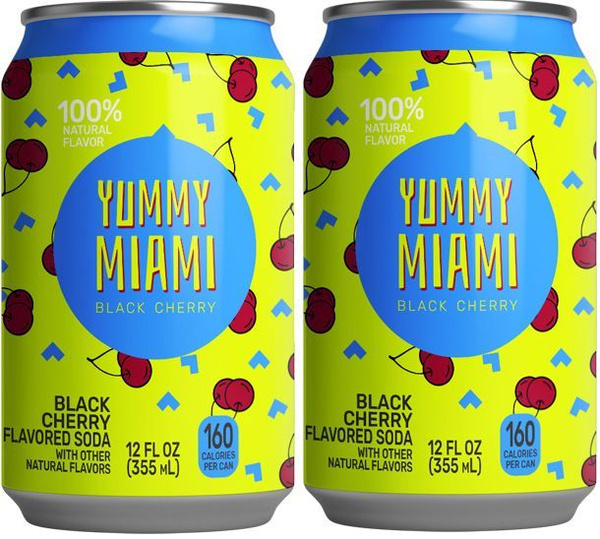Газированный Напиток Yummy Miami Black Cherry 2 шт по 355 мл, США ...