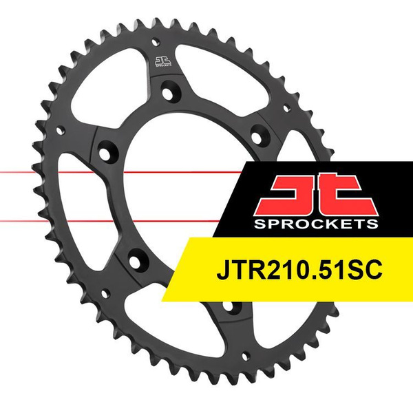 Звезда для мотоцикла JT JTR210.51SC ведомая с самоочисткой на 51 зуб ...