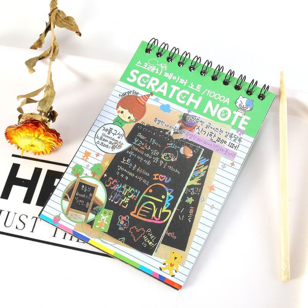 Скретч -блокнот с чёрными листами "Scratch note" А5, обложка soft-touch ...