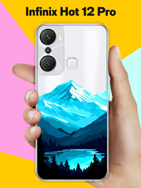 Силиконовый чехол на Infinix Hot 12 Pro Горное Озеро / для Инфиникс Хот ...