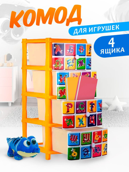 Детский пластиковый комод Elfplast 301 №3, с ящиками для игрушек ...