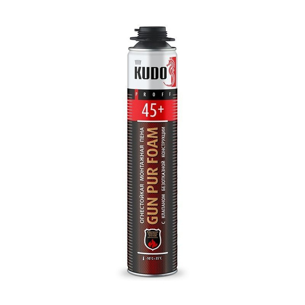 Профессиональная монтажная пена KUDO КУДО FIRE PROFF 45+ Всесезонная ...