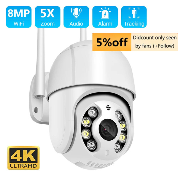 Камера 4k мини ptz wi-fi h.265 с автоматическим отслеживанием 8mp ...