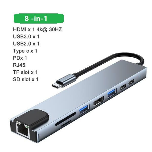 Док-станция для ноутбука типа C, док-станция USB C, HDMI-совместимый ...