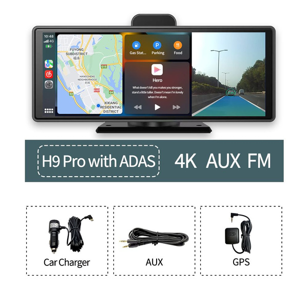10,26 "4k видеорегистратор adas, беспроводной carplay, - купить по ...