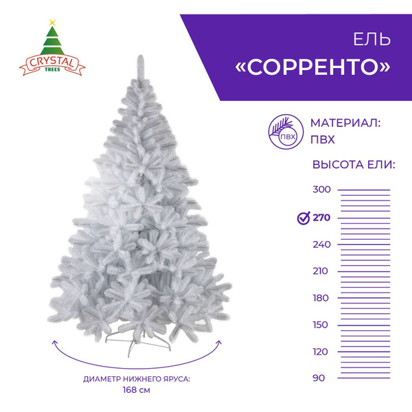 Искуственная Елка Напольная Crystal Trees СОРРЕНТО 270 см - купить в ...
