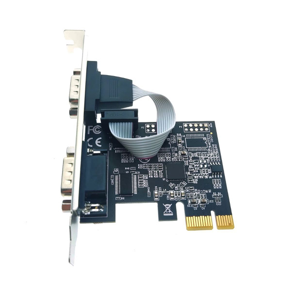 Сетевой контроллер Espada PCI-E, 2 RS232 (COM) port, чип AX99100 ...