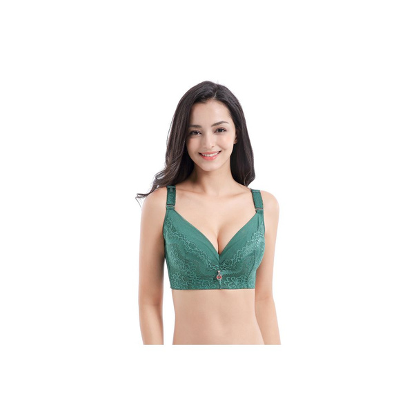 Бюстгальтер Женский, размер 85C, 85D темно-зеленый Нейлон, Эластан Повседневный Китай Крючки ...
