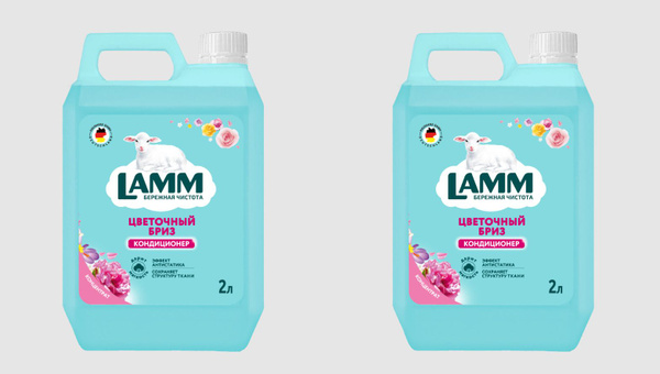 LAMM Кондиционер для белья Цветочный бриз, 2000 мл, 2 шт - купить с ...