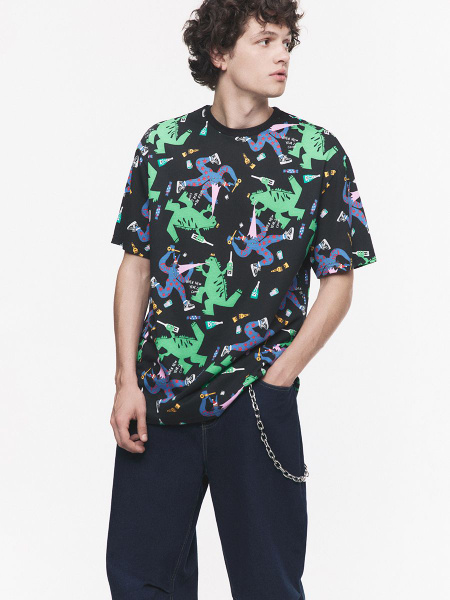 Футболка Befree, размер 44, цвет черный, хлопок - 100% - купить по выгодной цене в интернет ...