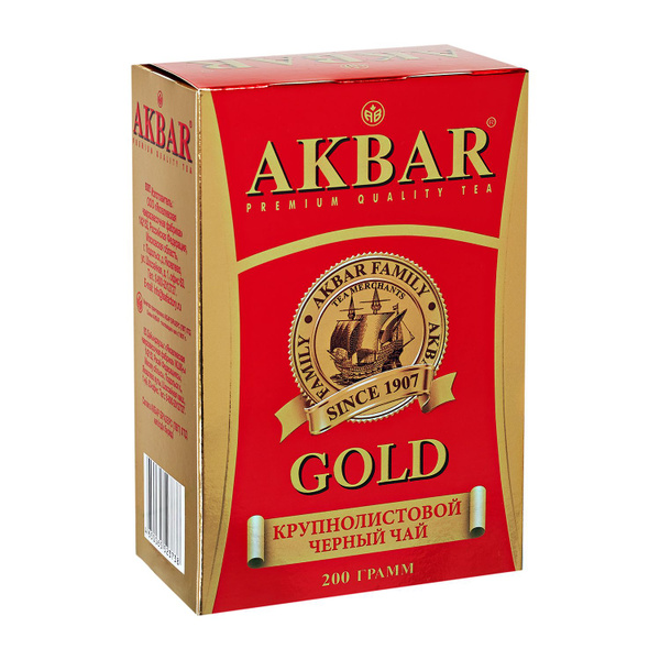Akbar Gold черный крупнолистовой чай, 200 г - купить с доставкой по ...