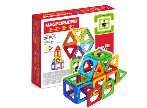 Магнитный конструктор MAGFORMERS 715014-М Basic Plus Set - Мальчик 26 ...