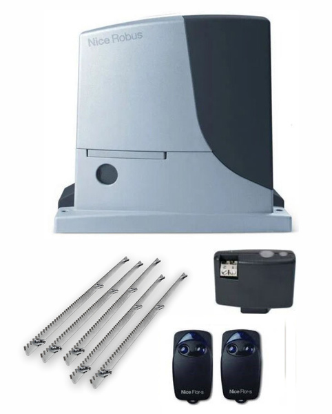 Автоматика для откатных ворот Nice RB600BDKIT/ROA-5 (комплект: привод, 2 пульта, радиоприемник ...