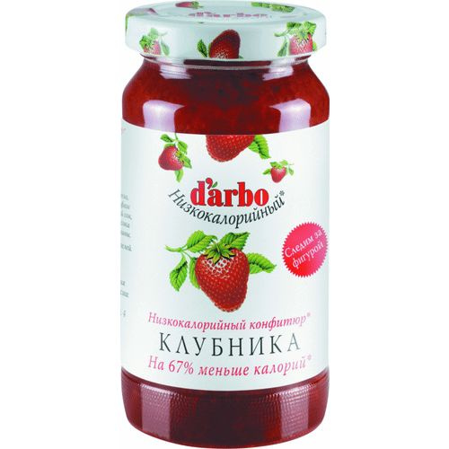 Конфитюр Darbo Клубника Низкокалорийный 220г - купить с доставкой по ...