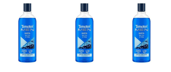 Timotei Шампунь мужской Чистота и уход для всех типов, 400 мл, 3 шт ...