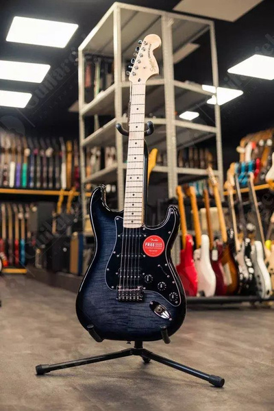 Электрогитара Squier Affinity 2021 Stratocaster HSS FMT MN Black Burst ...