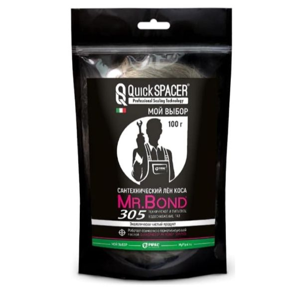 Лён сантехнический, 100г QS Mr.Bond 305 - купить в интернет-магазине ...