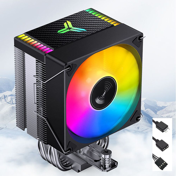 Кулер для процессора JONSBO CR-1400 EVO (черный),4-pin PWM + 3-pin 5V ...