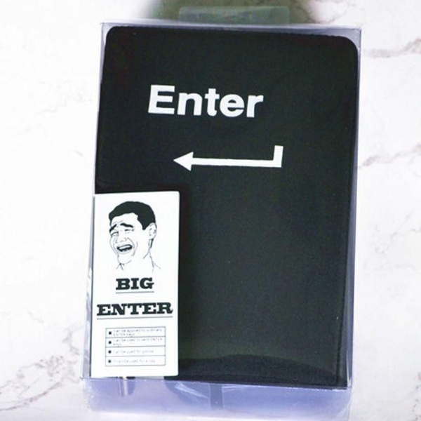 Большая мягкая кнопка ввода антистресс/ Big Enter с USB кабелем для ...