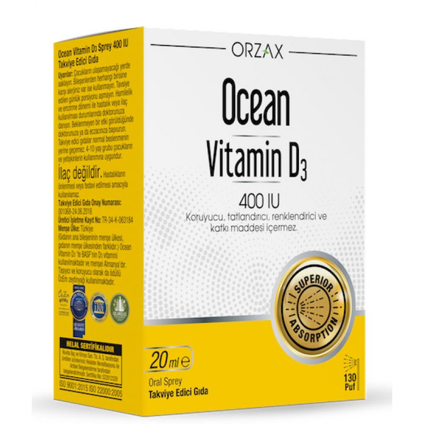 Orzax Ocean D3 400 IU спрей 20 ml - купить с доставкой по выгодным ценам в интернет-магазине ...
