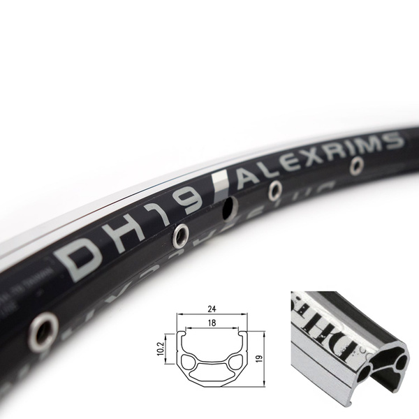 Обод Alexrims DH19 28" 32H BK SSE A/V, диаметр 28-29 купить по выгодной ...