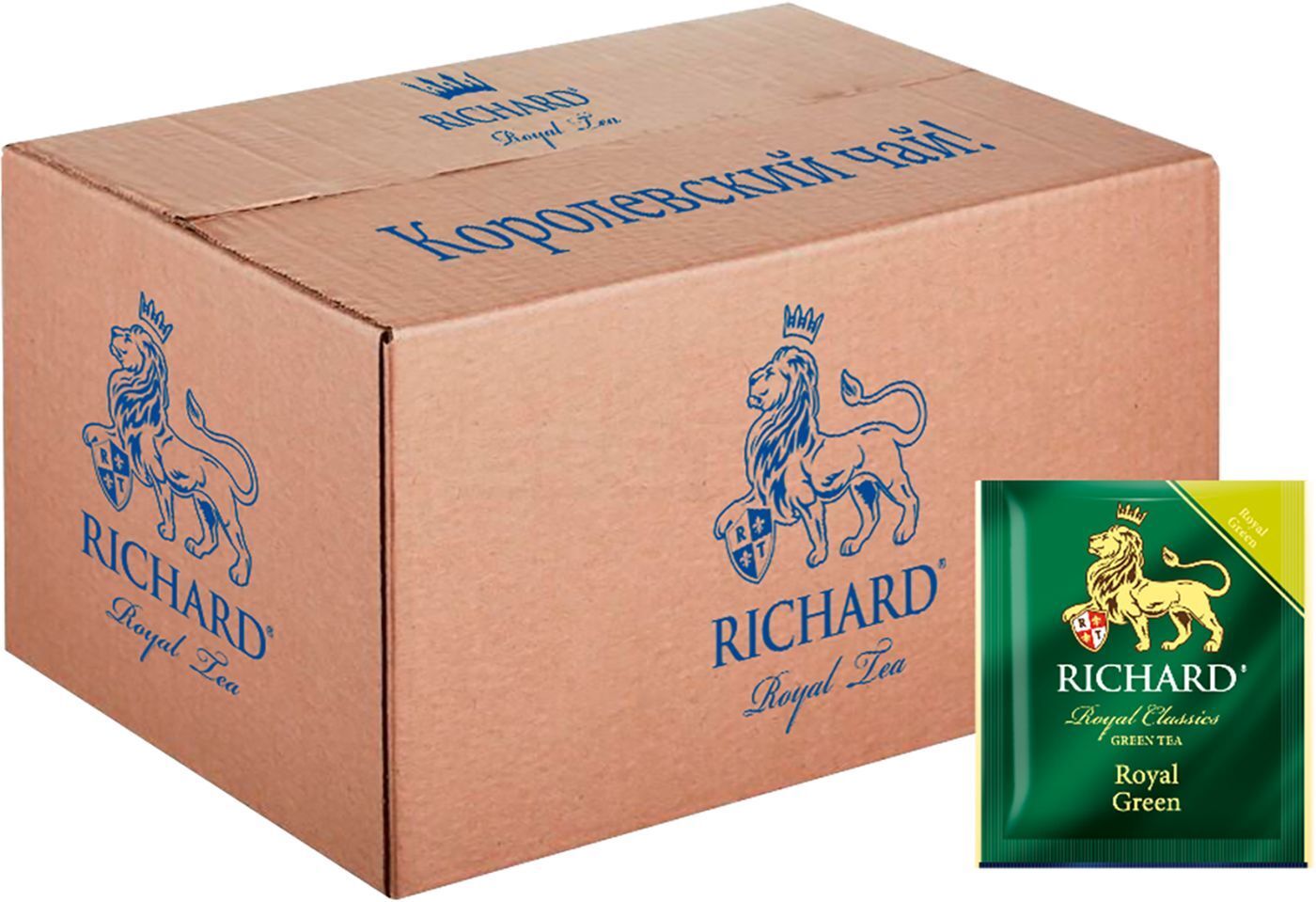 Чай в пакетиках Richard Royal Green, зеленый, 200 сашет — купить в ...