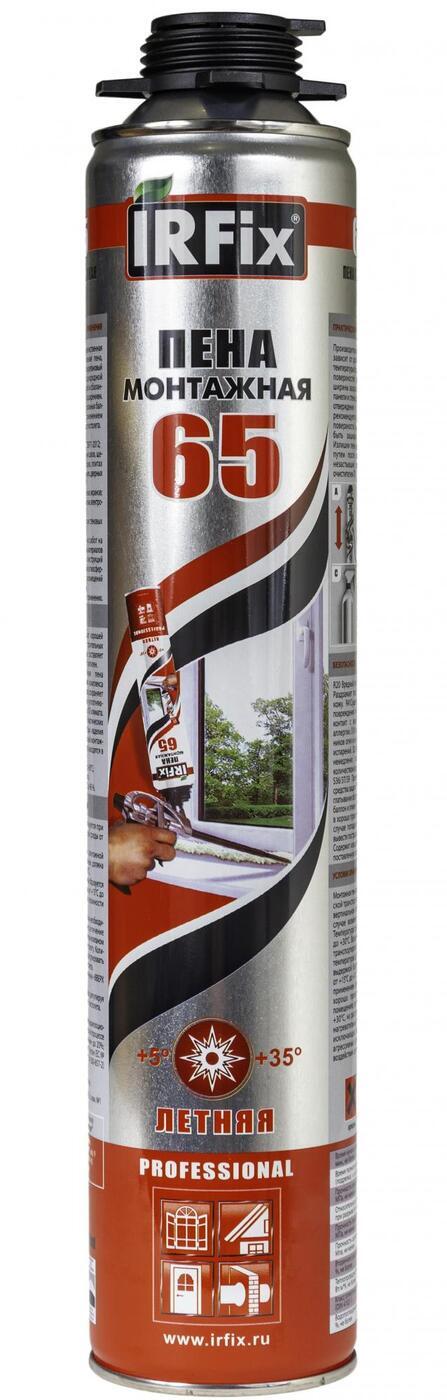 Профессиональная монтажная пена IRFix Пена монтажная 65 профессиональная Летняя 820 мл — купить ...