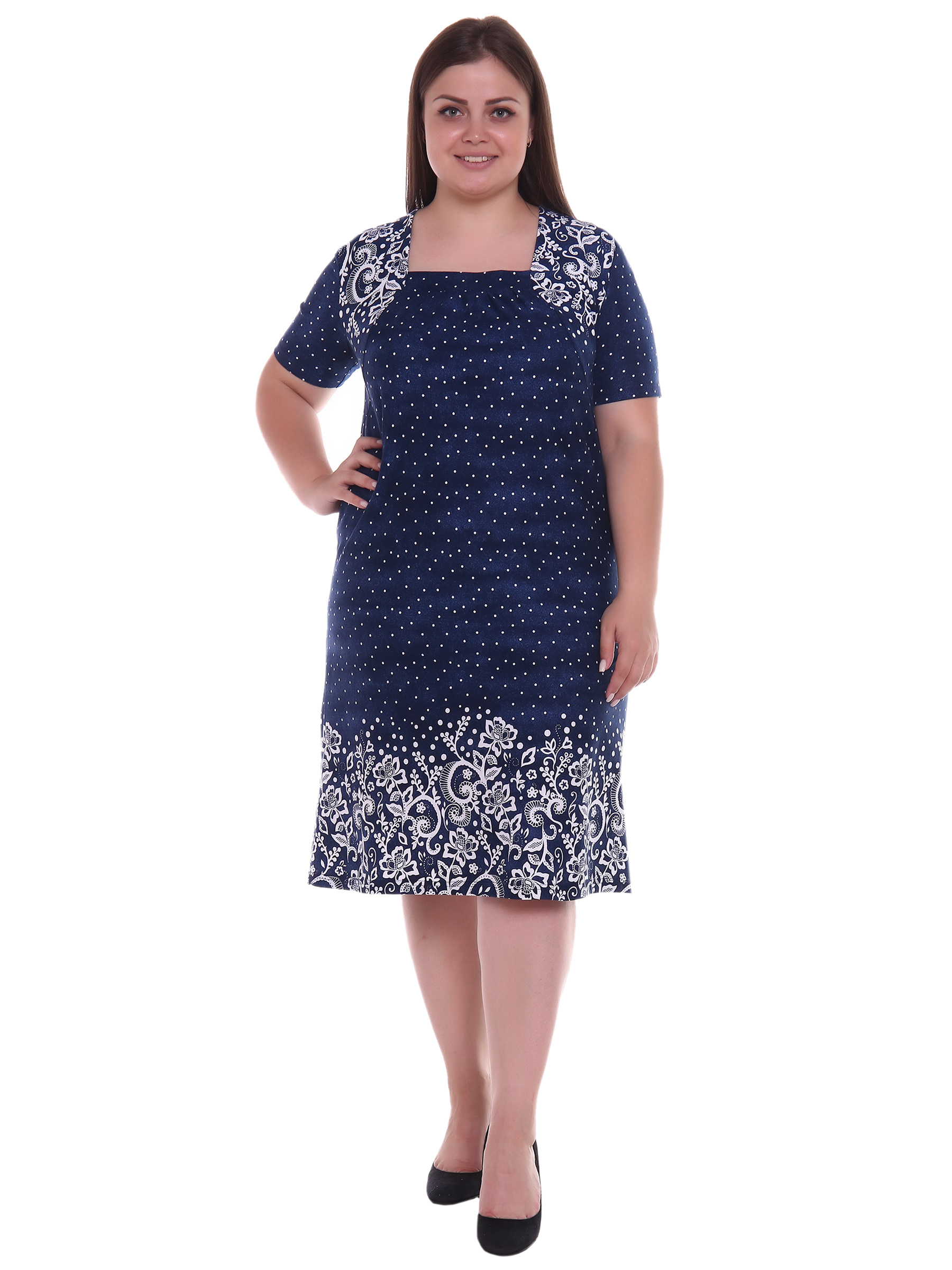 Туника женская с квадратным вырезом ПТ14К (56), Женский, размер 56 (56), рукав Короткий ...