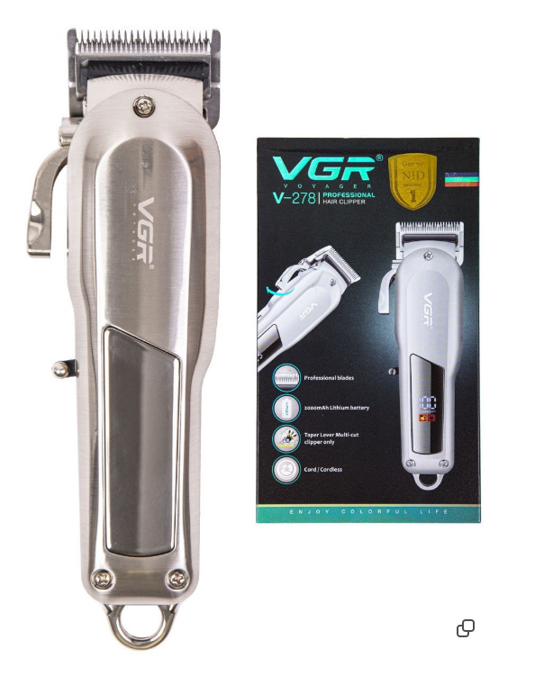 Машинка для стрижки VGR V-278, серебристый - купить по выгодным ценам в интернет-магазине OZON