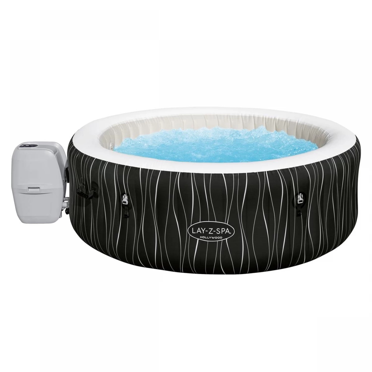 Бассейн гидромассажный Надувной 196x196x66 см, 908 л, Bestway целевая ...