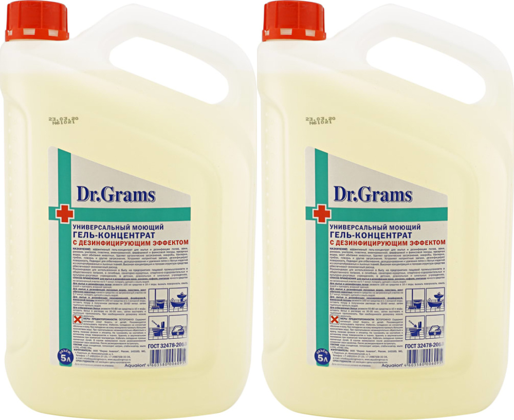 Гель-концентрат Dr. Grams универсальный, 5 л, комплект: 2 упаковки ...
