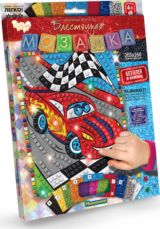 Аппликация из мягкого пластика Danko Toys Машина, европодвес — купить в ...