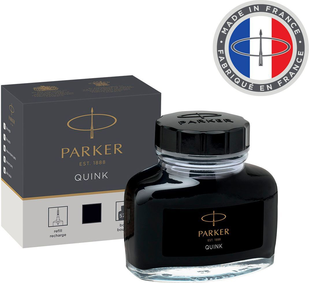 Parker Чернила для перьевых ручек Quink цвет черный — купить в интернет ...