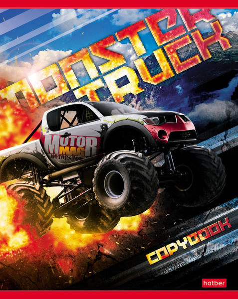 Тетрадь Hatber "MonsterTruck" 24 листа в клетку, скругленные углы, А5 формат, 10 штук - купить с ...
