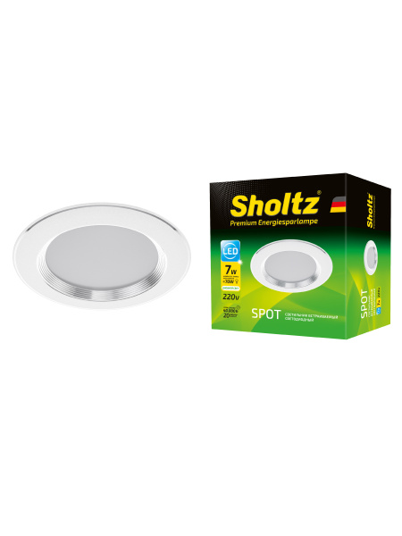 Светильник светодиодный потолочный встраиваемый Sholtz 7 Вт 4200К ...