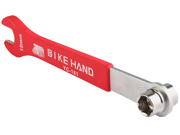 Ключ для педалей 14/15мм накидной + 15мм шлицевой BIKE HAND YC-161 для ...