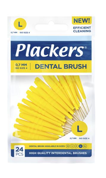 Межзубные ершики Plackers Dental Brush L, 0,7 мм. (24 шт.) - купить с ...
