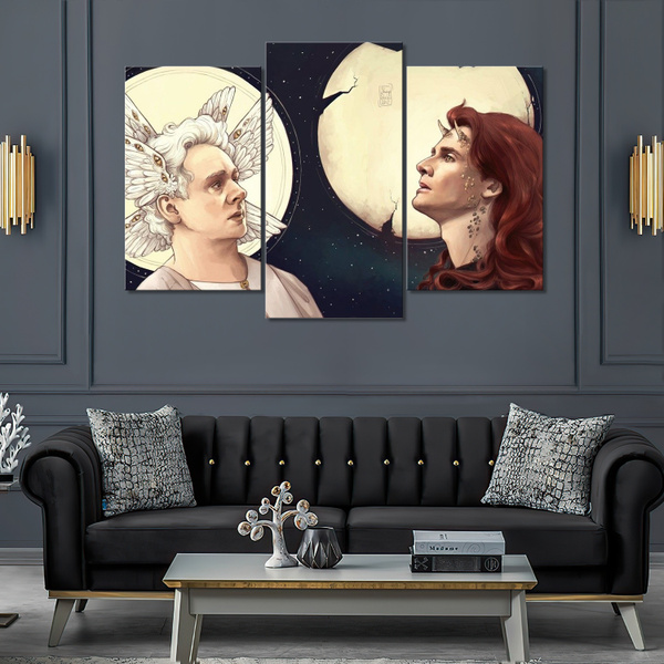Большая модульная картина на холсте - Aziraphale and Crowley art Good ...