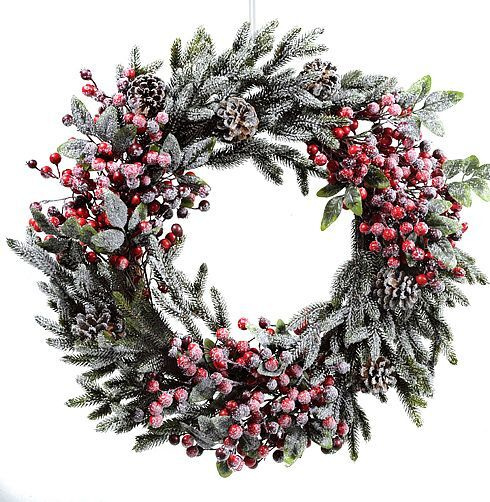 Венок новогодний Kaemingk, диаметр 40 см - купить в интернет-магазине OZON с доставкой по России ...