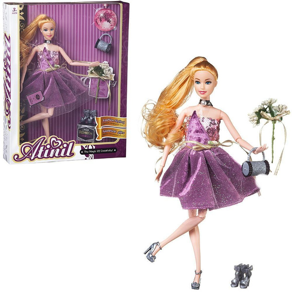 Кукла Junfa "Atinil. Виновница торжества" в коротком платье, с букетом, 28см - купить с ...