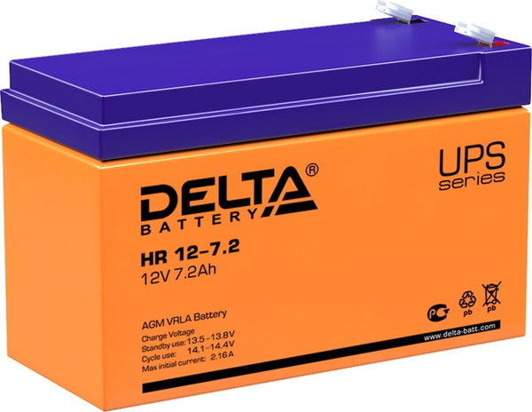 Батарея для ИБП Delta Battery HR 12-7.2 купить по выгодной цене в ...
