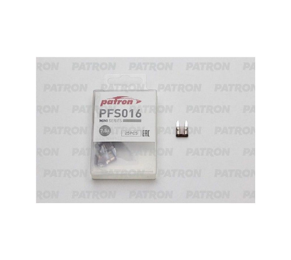 Предохранитель 7,5A пласт,коробка 25шт MINI Fuse 7,5A коричневый PATRON ...