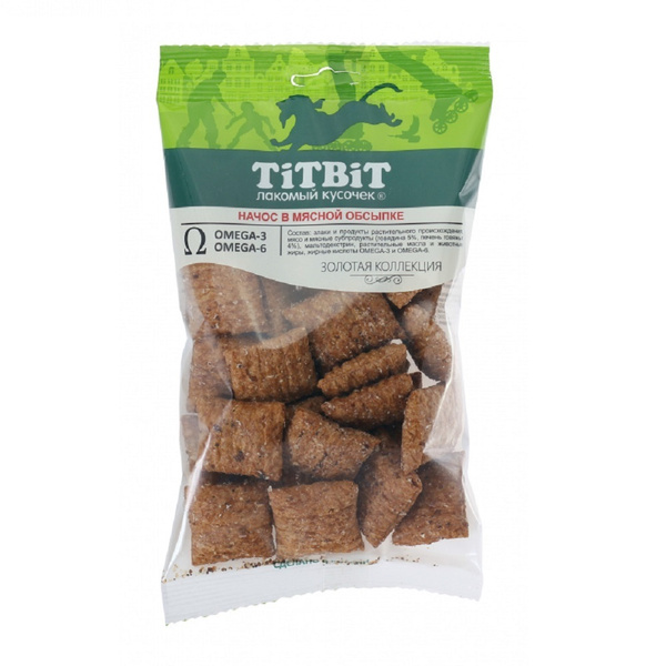 Лакомство для собак TiTBiT Начос в мясной обсыпке для собак Золотая ...