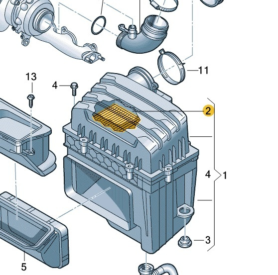 Фильтр воздушный VAG (VW/Audi/Skoda/Seat) 3084984 - купить по выгодным ...