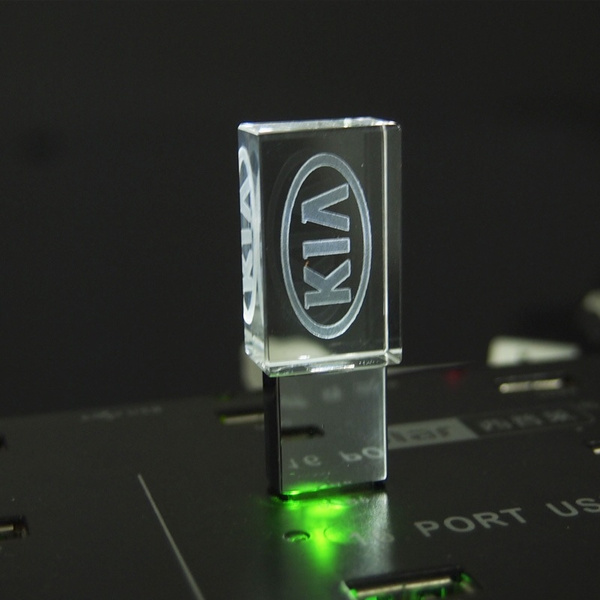 USB-флеш-накопитель автомобильный логотип Kia 32 ГБ, цвет-синий. 32 ГБ ...